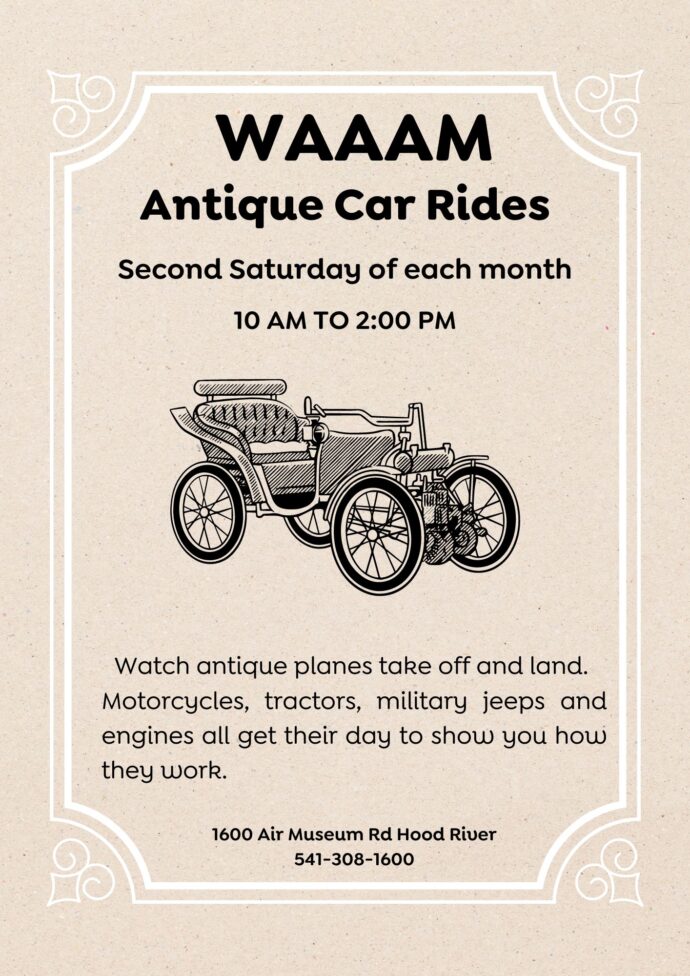 WAAAM Antique Car Rides - 12/14/2024 - Visit Hood River