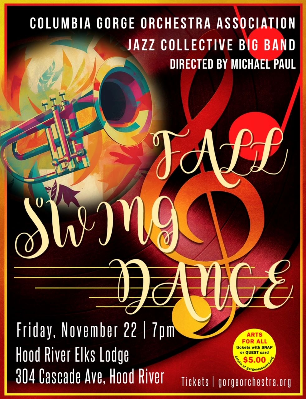 CGOA Fall Swing Dance - 11/22/2024 - Visit Hood River