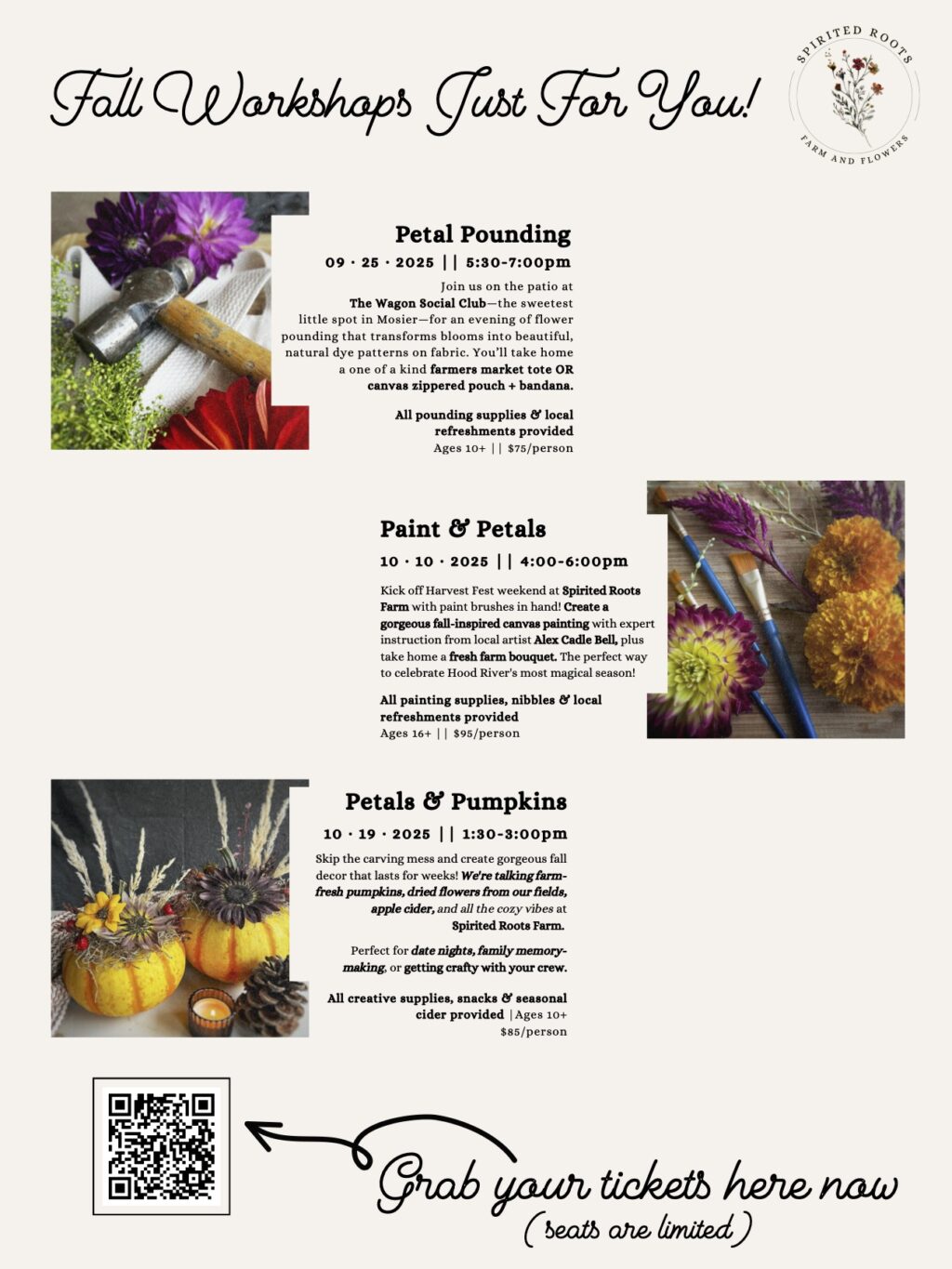 Spirited Roots Farm Fall Workshops - 09/25/2025 - Visit Hood River