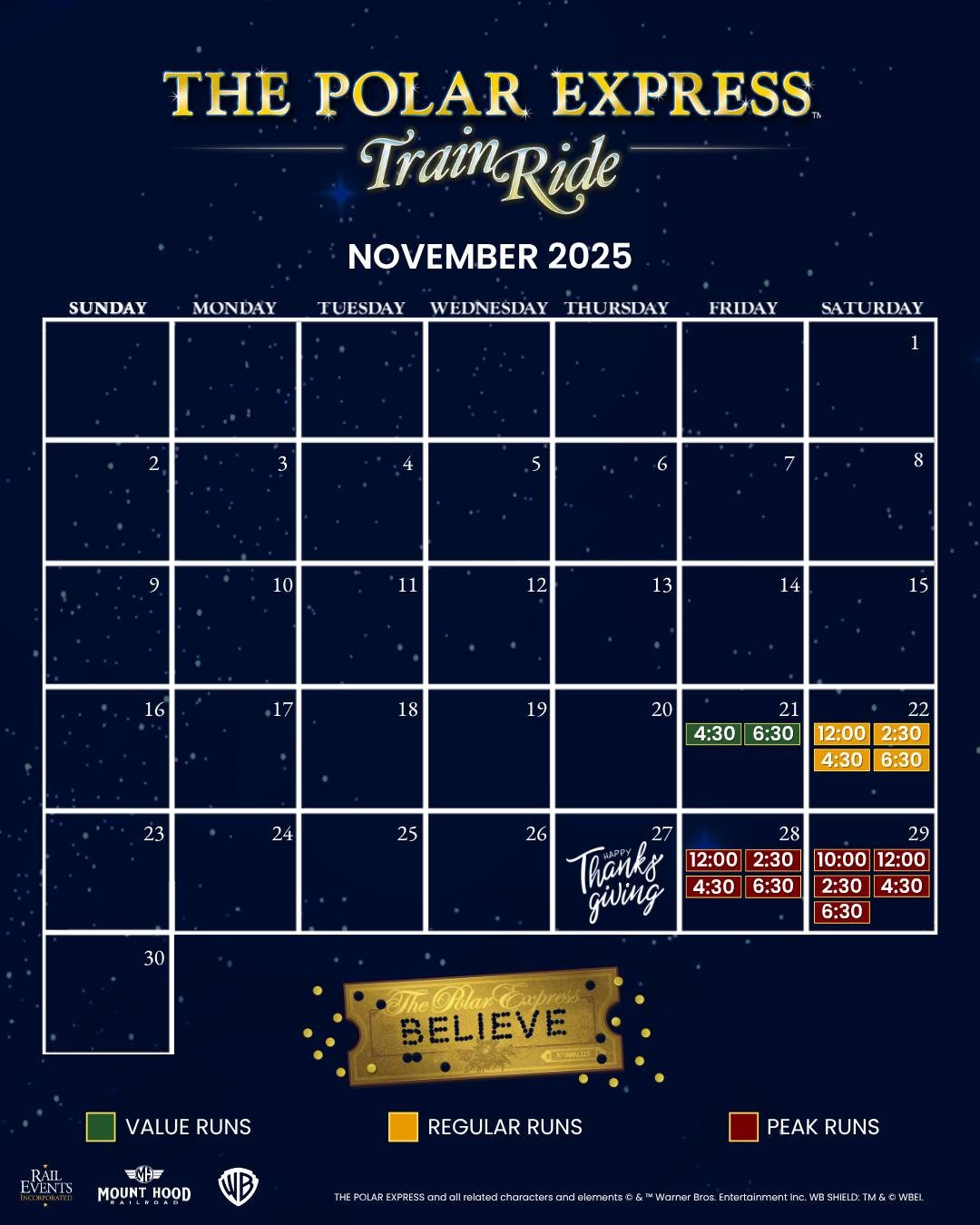 The Polar Express™ Train Ride - 11/21/2025 - Visit Hood River